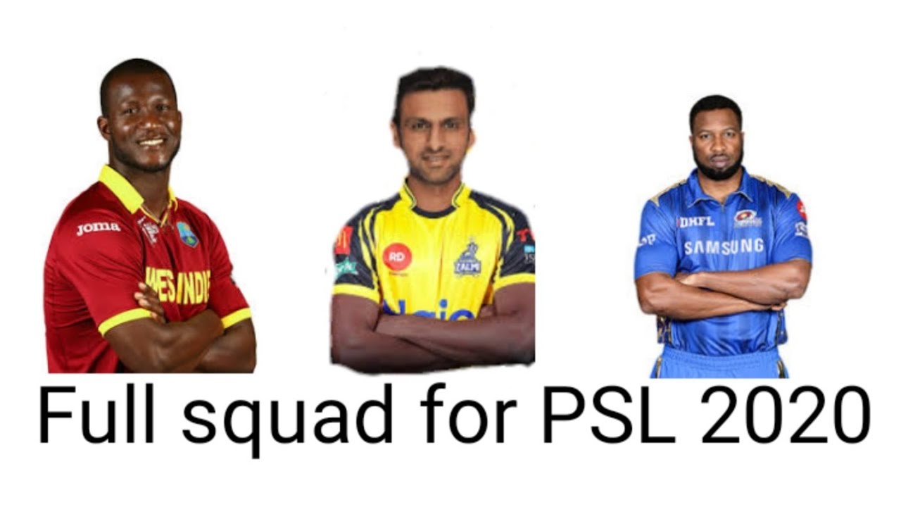 Peshawar Zalmi confirm 13 players for PSL 2020 - YouTube
