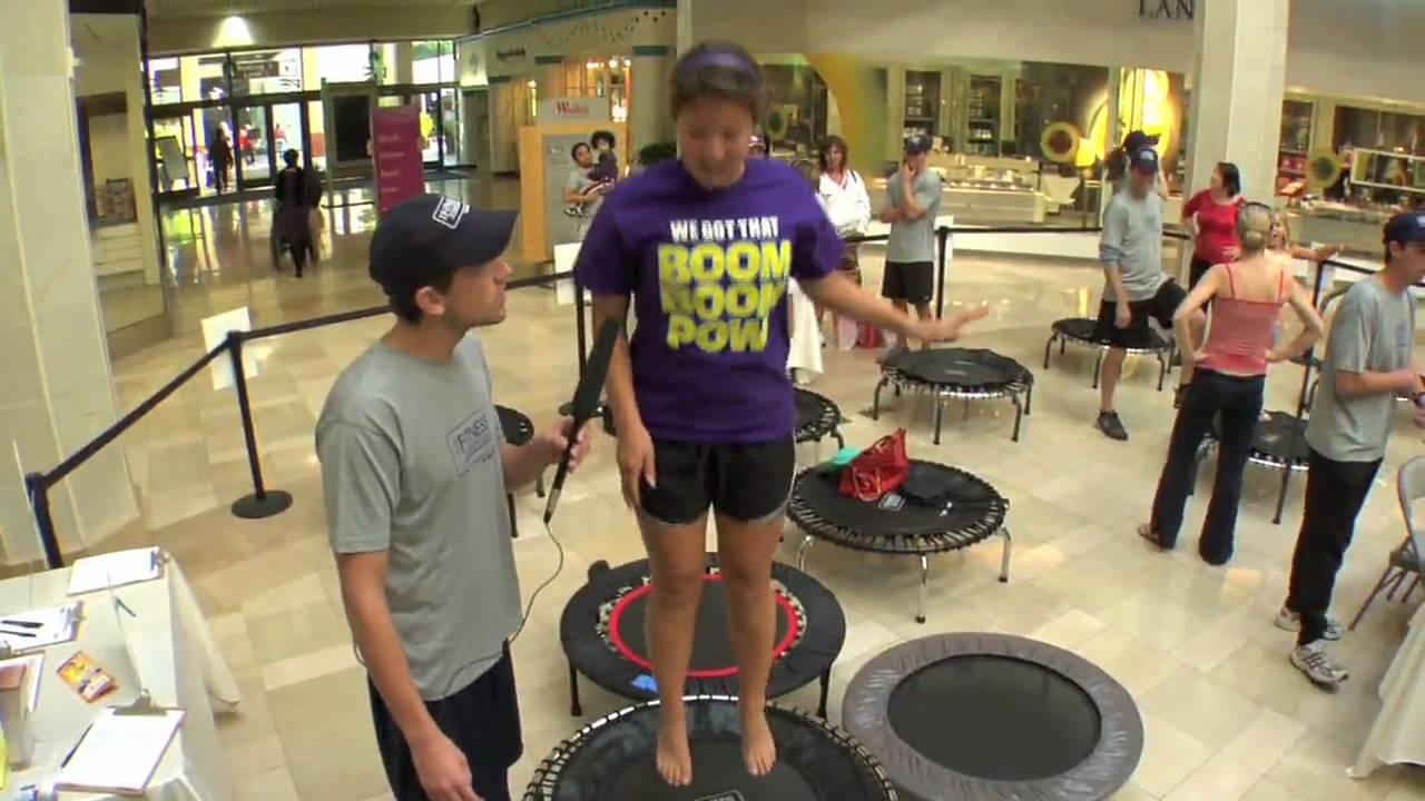 The JumpSport Fitness Trampoline - Trying it out - YouTube