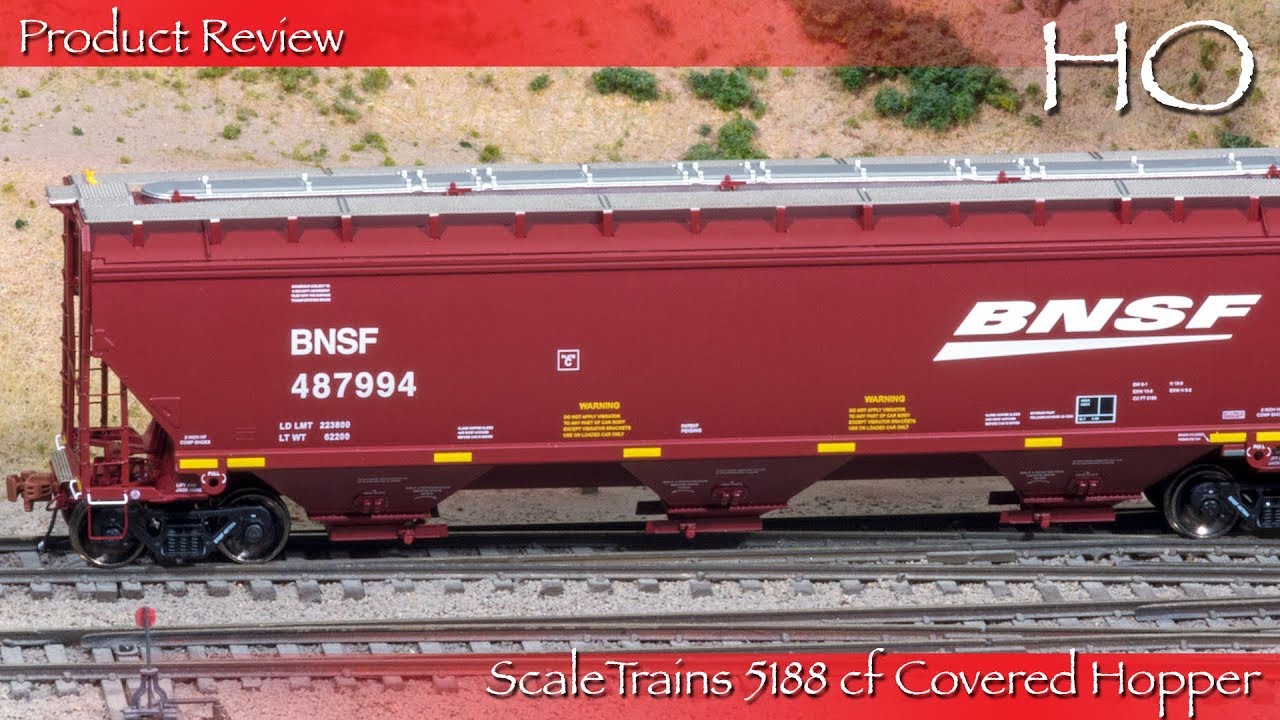 Product Review HO ScaleTrains Greenbrier 5188 Covered Hopper - YouTube