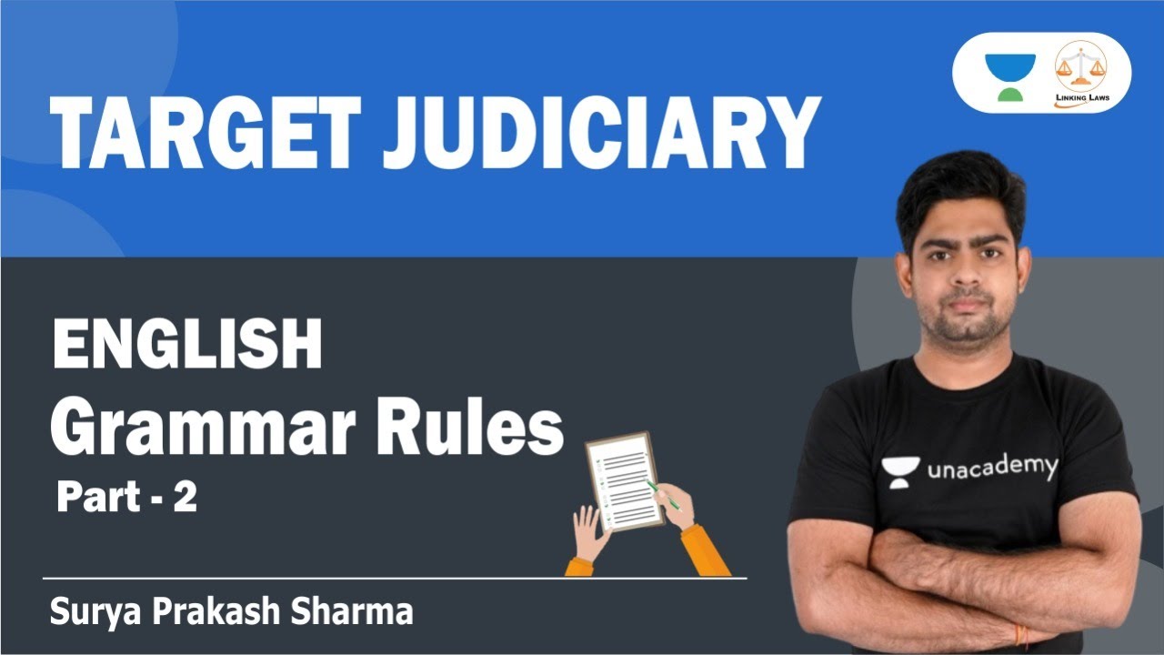 English Grammar Rules (Part-2) | Target Judiciary | Surya Prakash ...