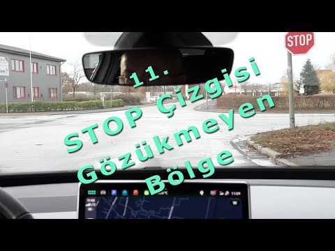 Almanya Ehliyet Sürüş Sınavında Yapılan Hatalar 11 STOP Çizgisi Gözükmeyen Bölge