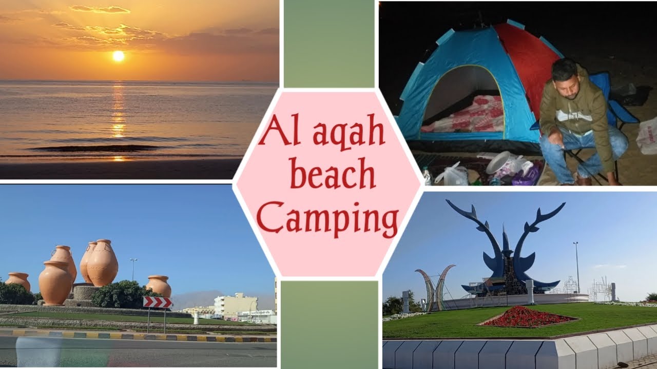Fujairah Al aqah beach ⛱ Camping 🏕 - YouTube