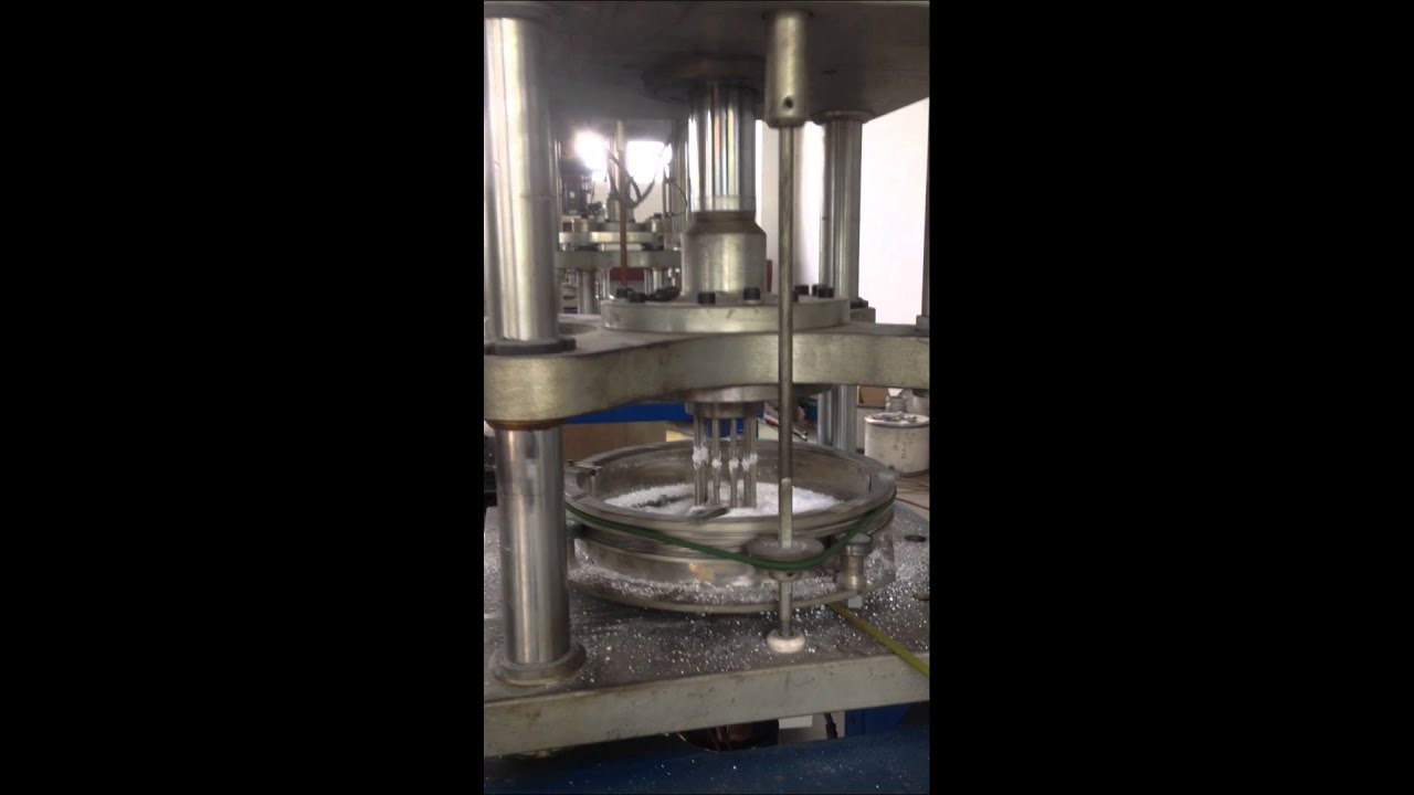 30T vertical Ram extrusion machine for PTFE rod - YouTube