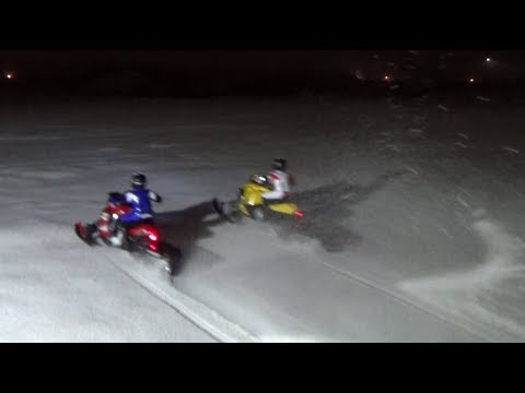 Rc snowmobile long track SKIDOO VS YAMAHA SR VIPER. - YouTube