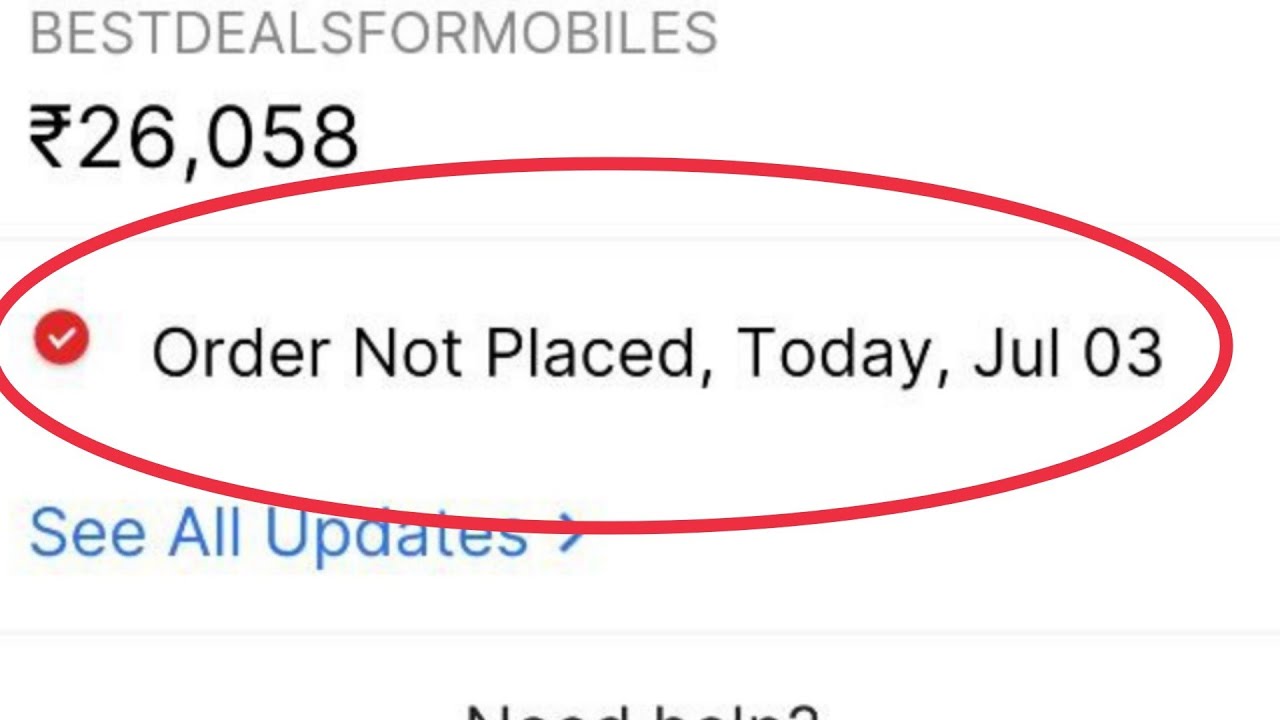 Flipkart Order Not Placed Problem Solve - YouTube