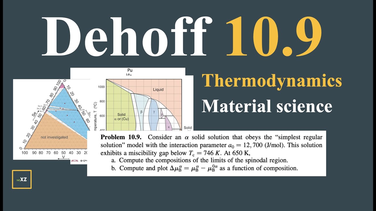 Dehoff 10.9 || Thermodynamics || Material Science || Solution ...