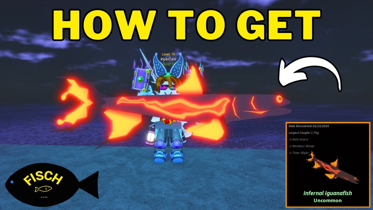 How To Get Infernal Iguanafish in Fisch | Infernal Iguanafish Fish ...