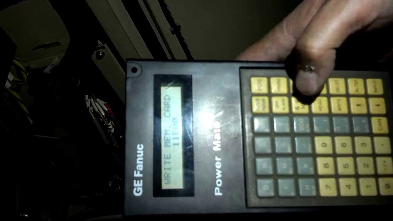 FANUC 21T Powermate backup on a MITSUBISHI 256KB SRAM card - YouTube