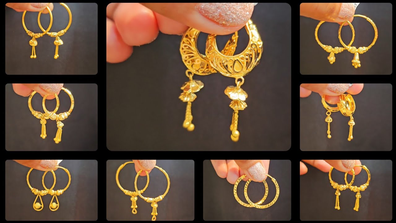 #2024 Gold Baliya ️ ️ ||New Gold Bali Design || Bali Earrings design ...
