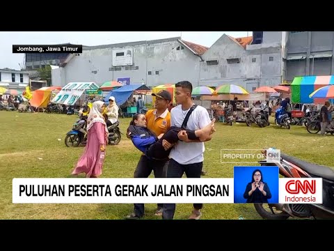 Puluhan Peserta Gerak Jalan Pingsan di Jombang