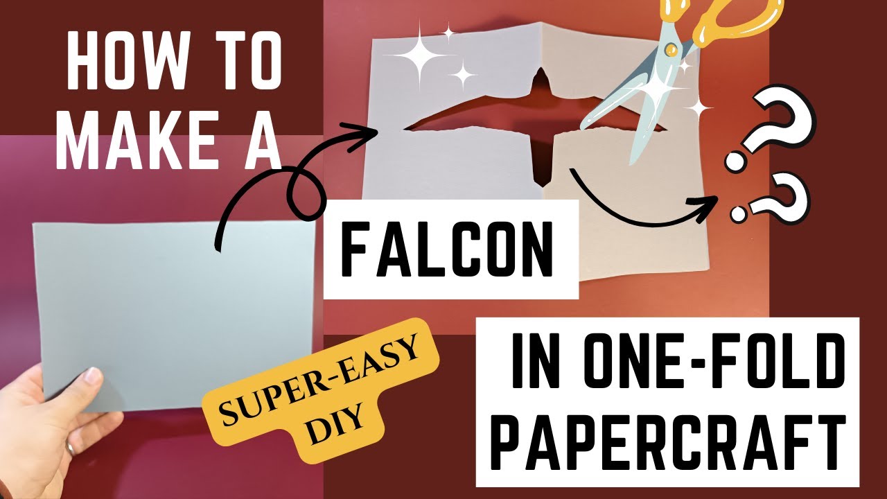EASY ONE-FOLD PAPER FALCON | Quick Bird Craft Tutorial - YouTube
