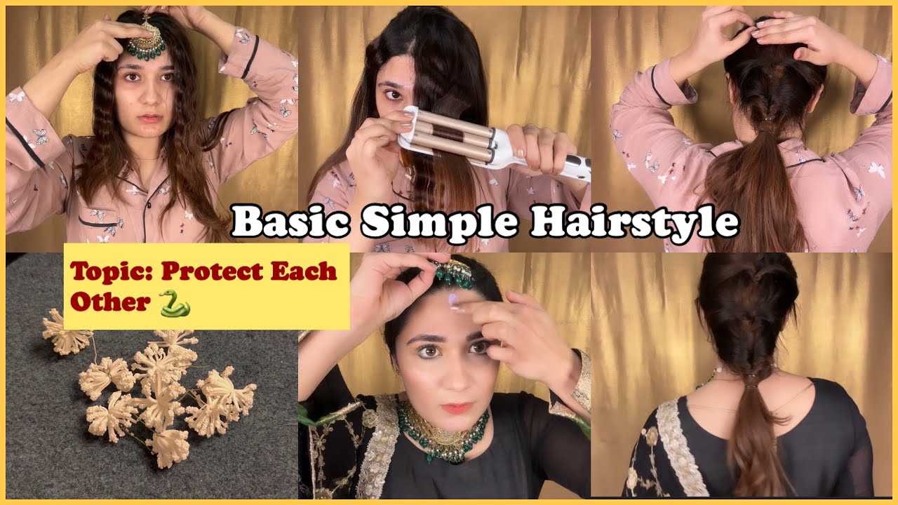 Basic Tiki Hairstyle - Mehndi Hairstyle!!- Topic : Protection With ...
