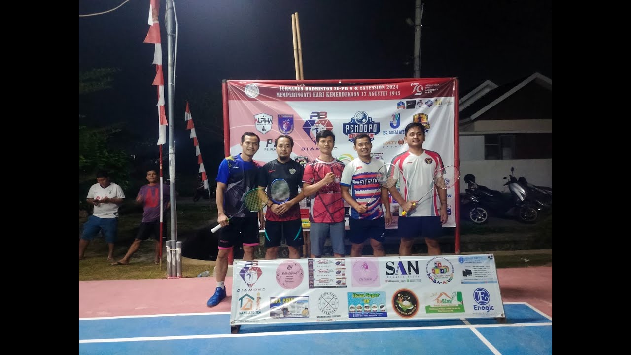 Rinaldi/Ajo (I) vs Dedi/Poerwanto (G) - HUT ke 79 RI - Puri Harmoni 8 ...
