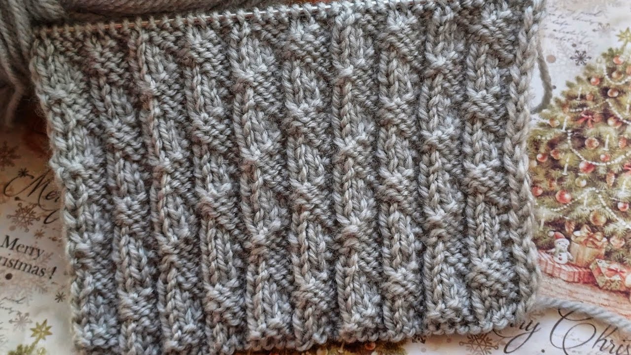 Двусторонний узор спицами🧺/Double-sided knitting pattern - YouTube