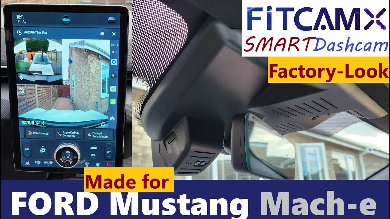 The PERFECT Mustang Mach-e Smart Dash Cam!! - Fitcam X - Shown with Carlinkit AI Box - YouTube