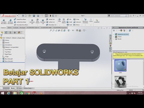 SOLIDWORKS-Latihan 3D part 1 - YouTube