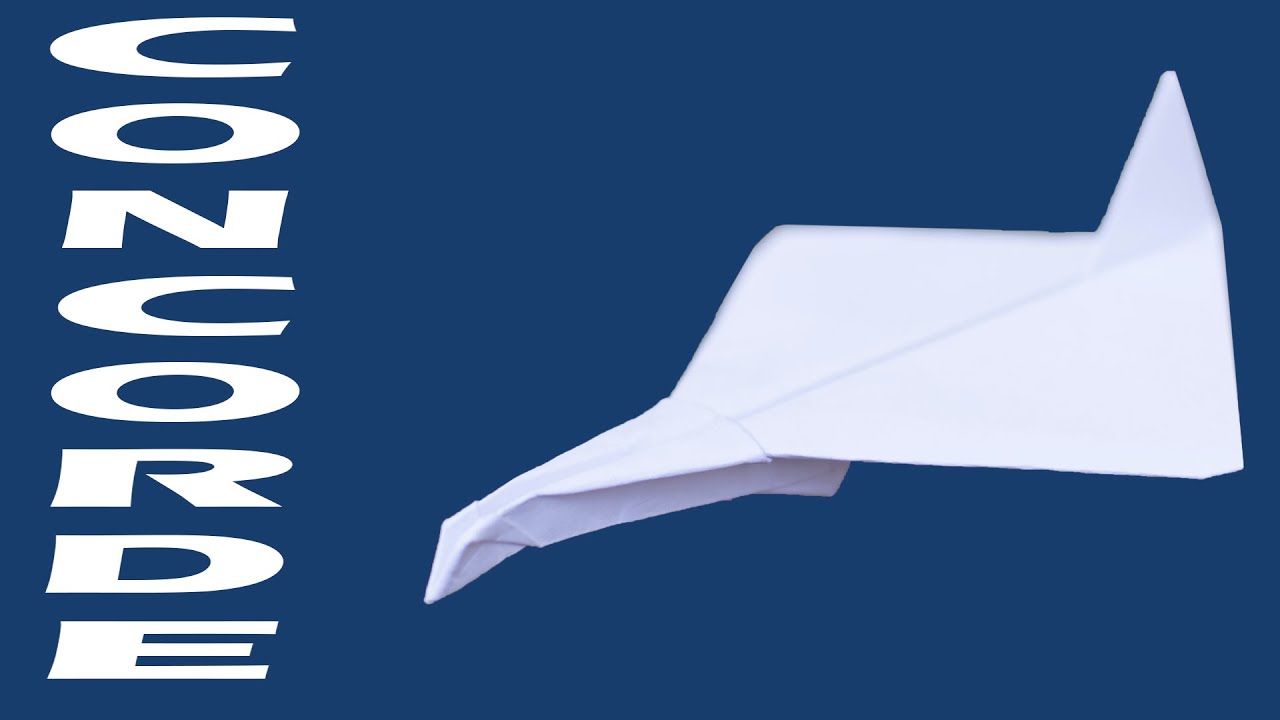 Concorde. How to make paper airplane - YouTube