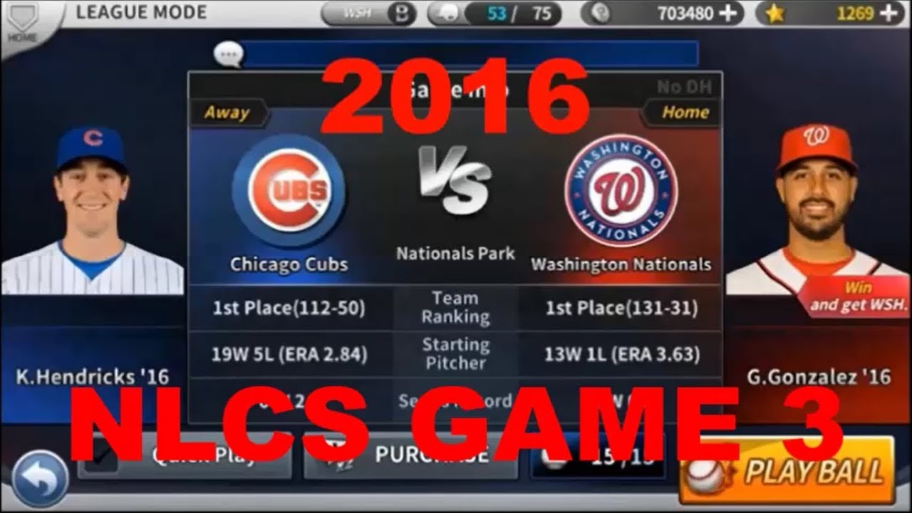 MLB 9 Innings 16 League Mode Episode 9: 2016 NLCS Game 3 vs the Chicago ...