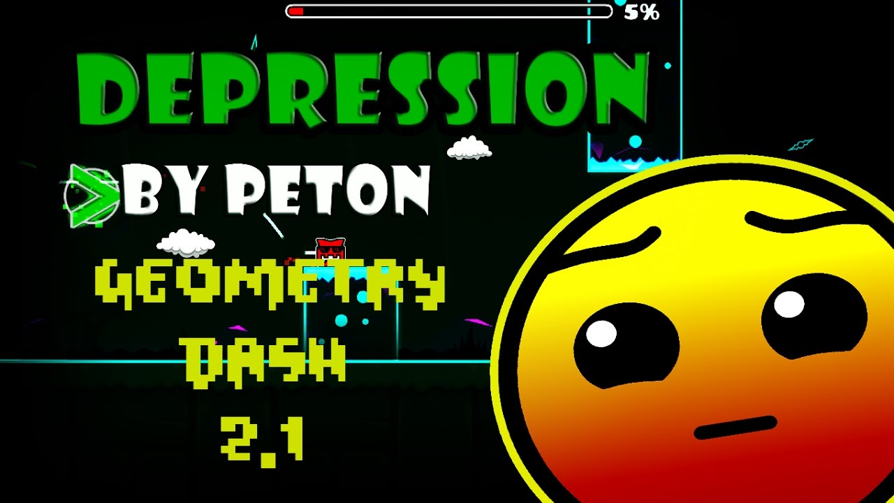 Geometry Dash (2.1) Depression by Peton (Daily Level) (2-3 user coins ...