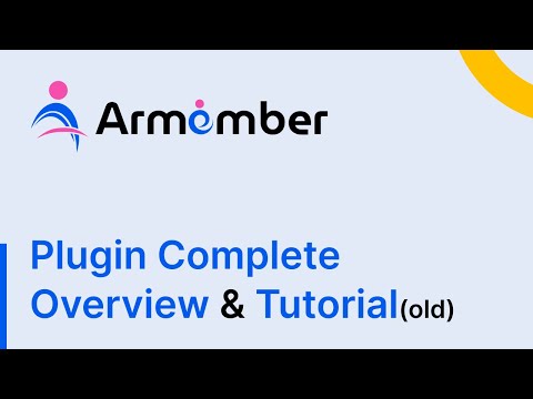 ARMember WordPress Membership Plugin Complete Overview & Tutorial - YouTube