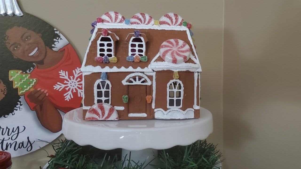 DIY Dollar Tree Gingerbread House ~ Christmas DIY - YouTube