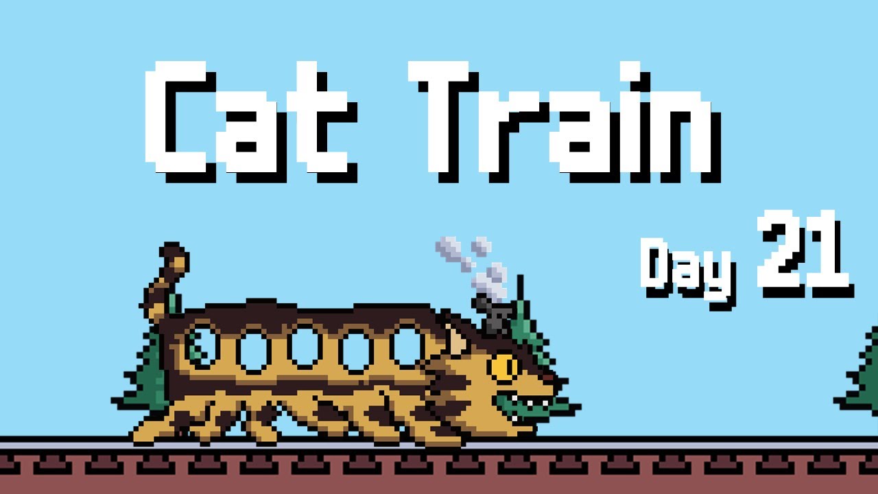 Drawing 1 Pixel Rail Car a Day: Cat Train | Pixel Art Time Lapse - YouTube