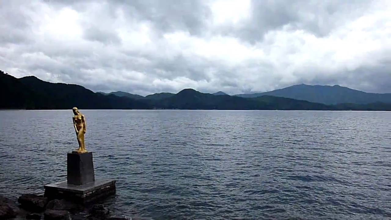 Tazawako - Tatsuko statue and Ukigi shrine - YouTube