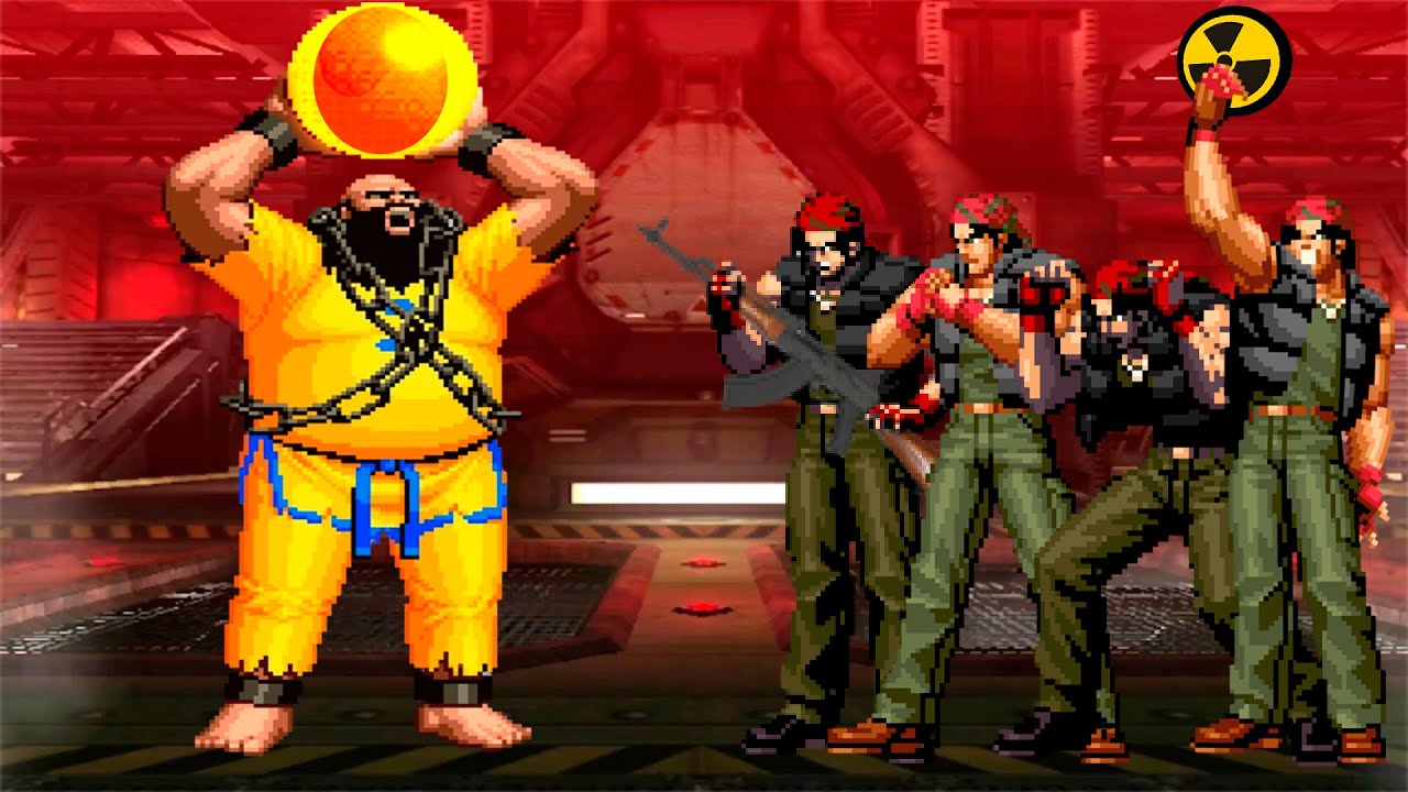 The King of Fighters (MUGEN) | Golden Fat Korean vs Ralf Jones Team ...