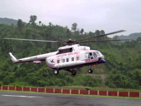 Take off mi-172 helicopter - YouTube