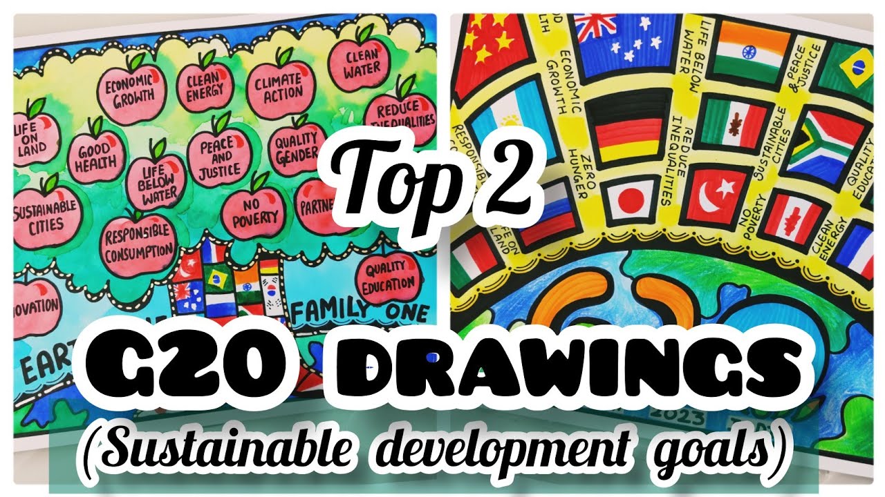 G20 Drawing | G20 Poster | G20 India Logo Drawing | Poster On G20 | One ...