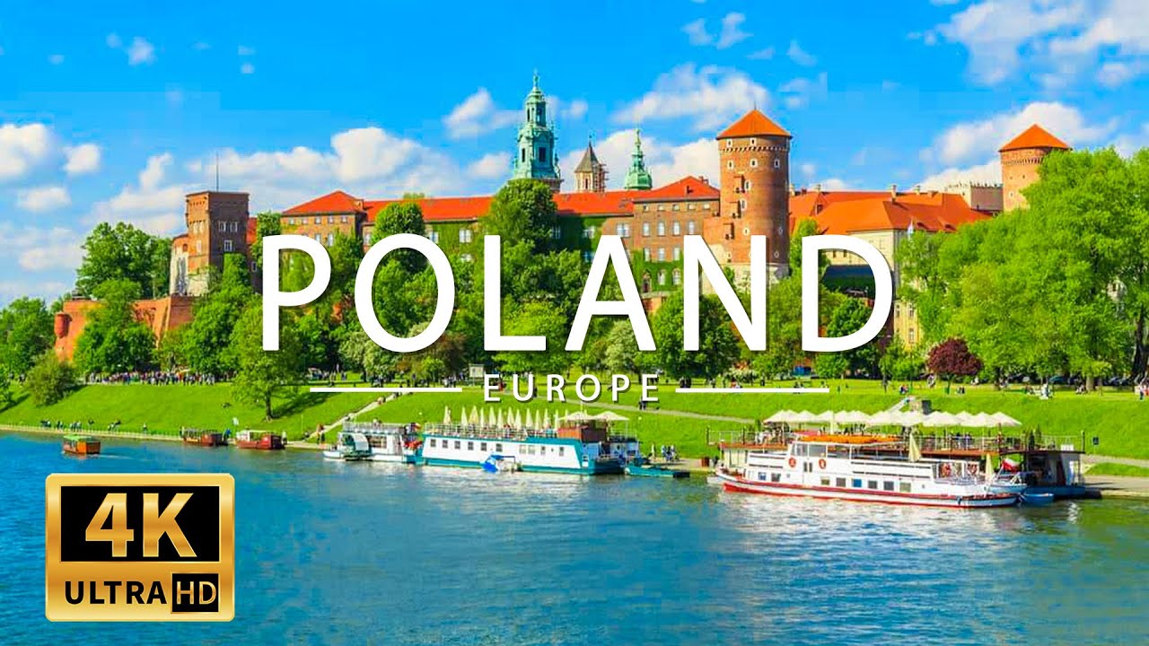 FLYING OVER POLAND (4K UHD) - Relaxing Music Along With Beautiful ...