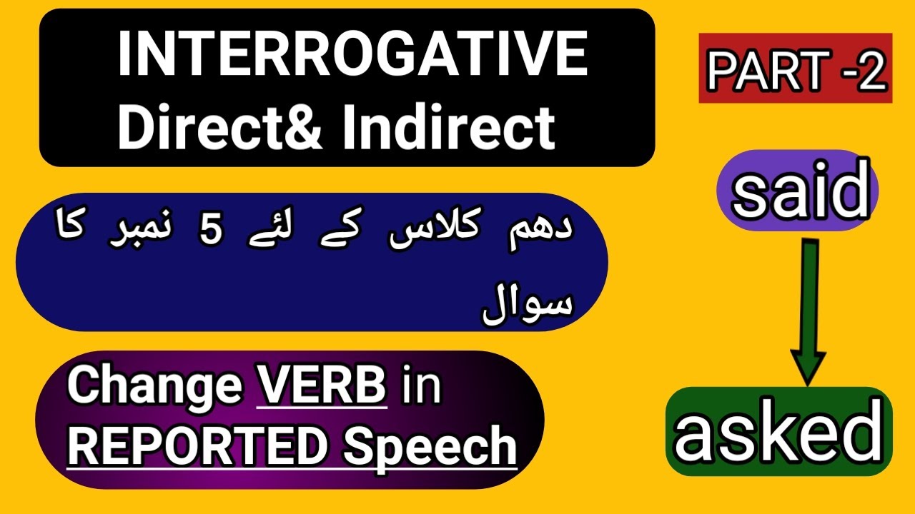 steps convert direct to indirect|interrogative narration by maan|direct ...