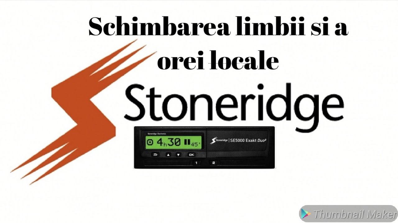 Setare limba si ora locala pe TAHOGRAFUL STONERIDGE. - YouTube