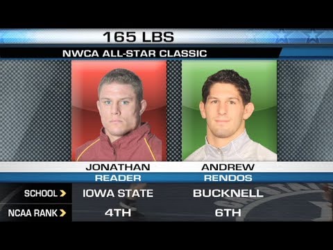 Jonathan Reader vs Andrew Rendos - 165 lbs. - 2009 NWCA All Star ...