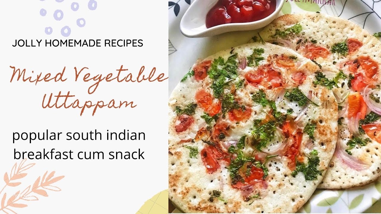Mixed Vegetable Uttapam | How to make Vegetable Uttappam Recipe ...