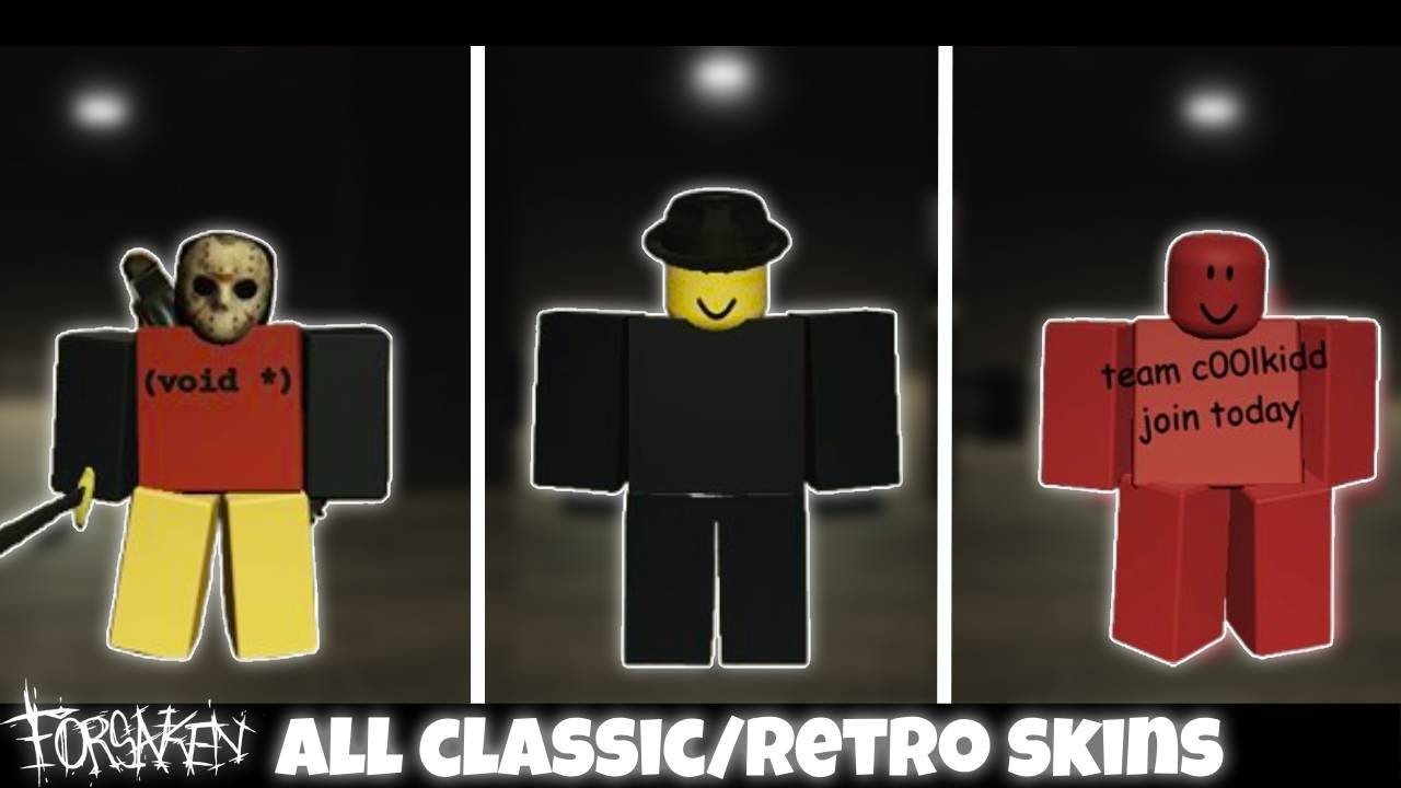 All Classic/Retro Killer Skin Gameplay! | Forsaken - Roblox - YouTube