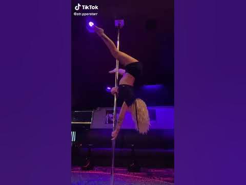 Blonde Stripper Pole Dancing Upside Down | str.pperstarr - YouTube