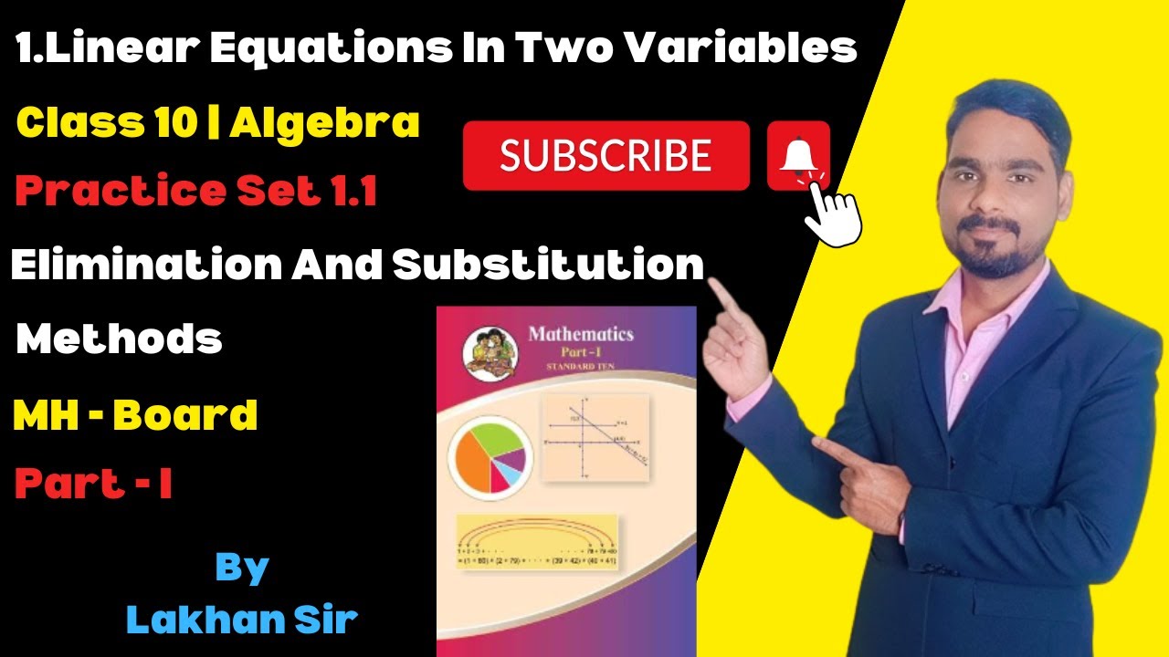 Linear Equations In Two Variables | Chapter 1 | Practice Set 1.1 |Class 10th |Algebra . - YouTube