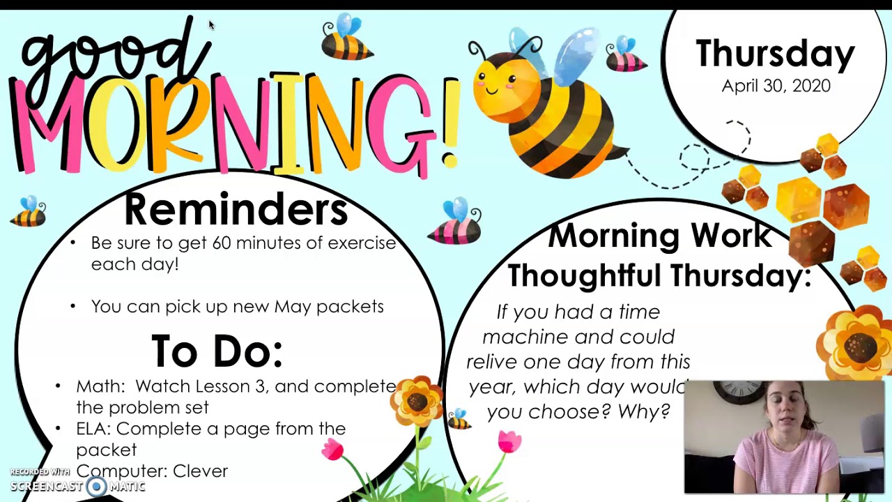 Morning Message for Thursday, April 30, 2020. - YouTube
