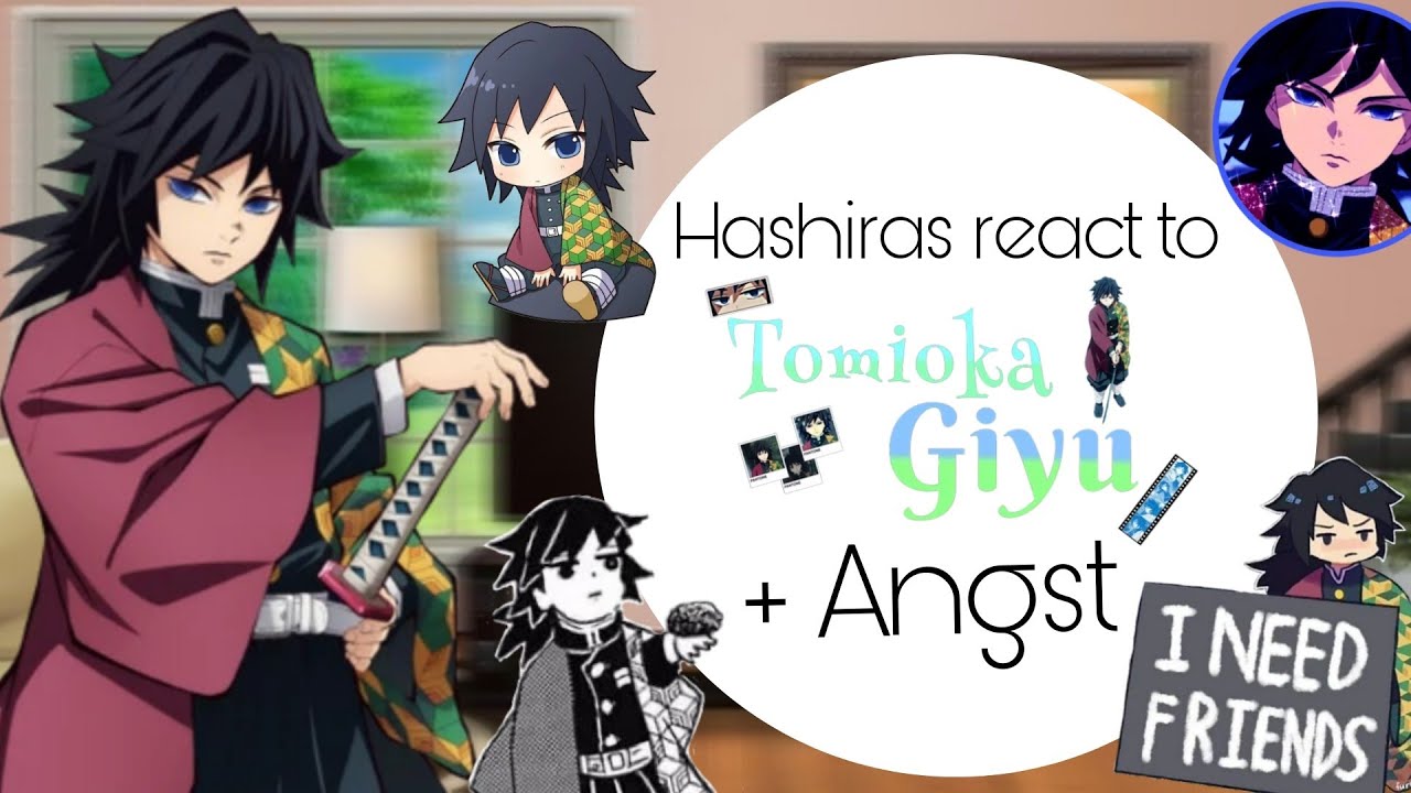 Hashiras react to Tomioka Giyuu + Angst // ~Cloudy~ // 🌊 - YouTube