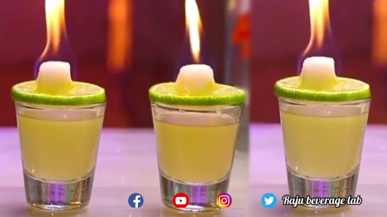 How to make the flaming lemon drop shots | Raju Beverage Lab - YouTube