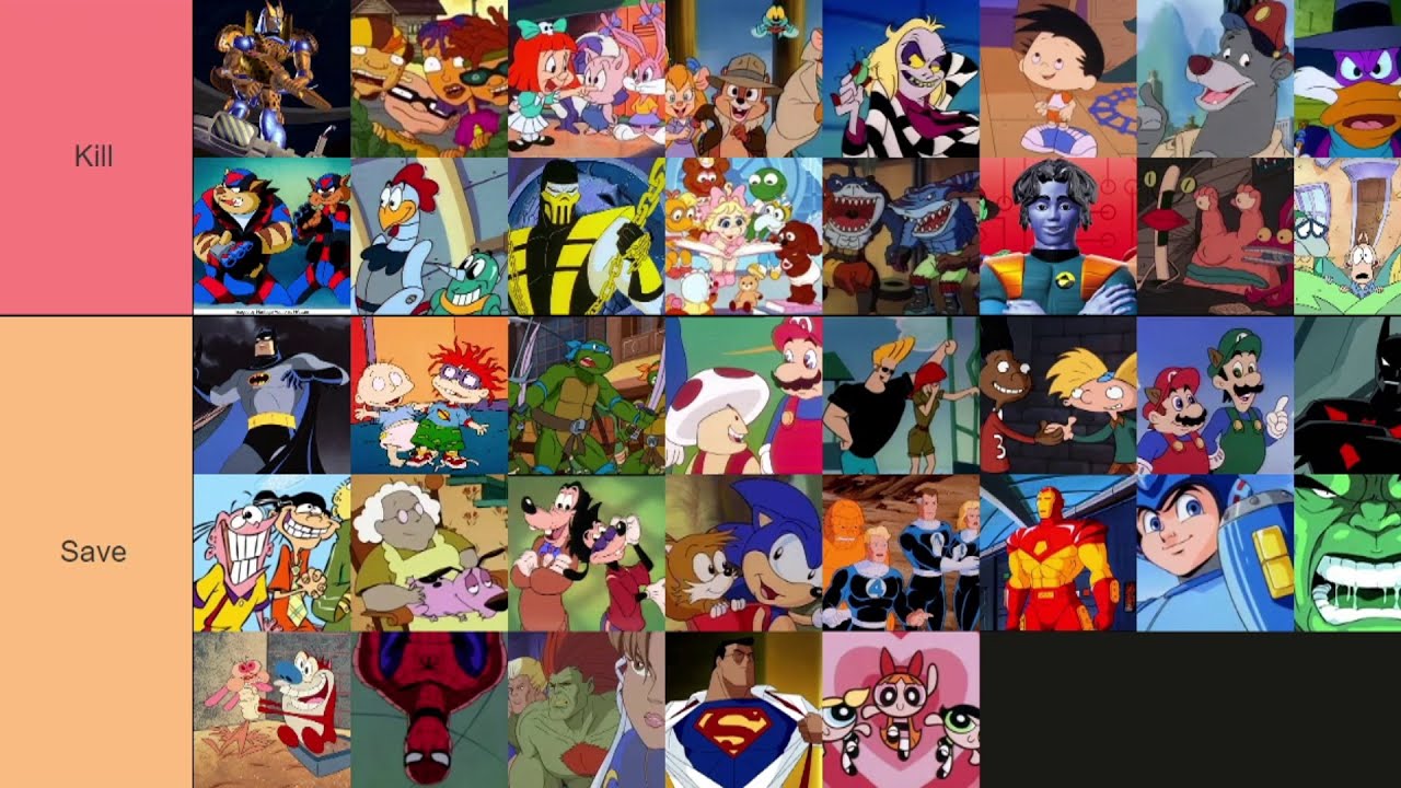 Kill Or Save: 90's Cartoon Characters - YouTube