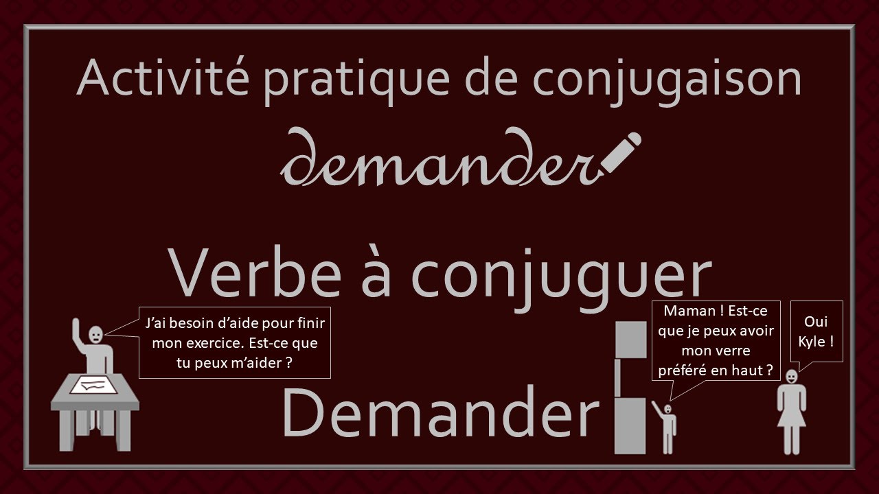 Conjugaison des verbes - Verbe Demander - YouTube