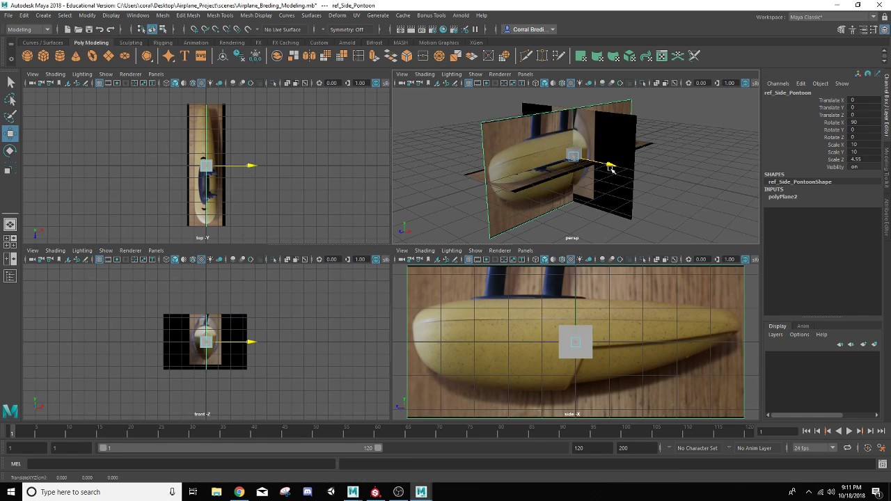 Maya 2018: Pontoon Plane Project: Part 2 - YouTube