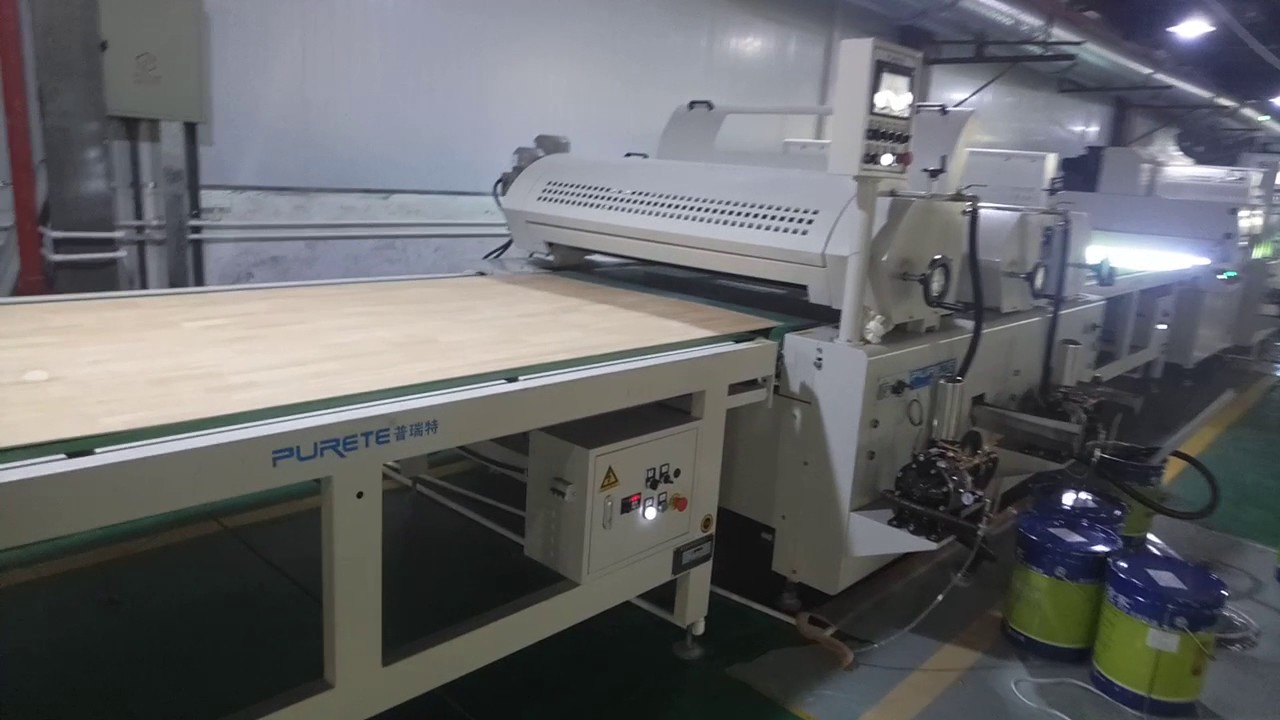 UV coating line UV coating machine UV roller coater - YouTube