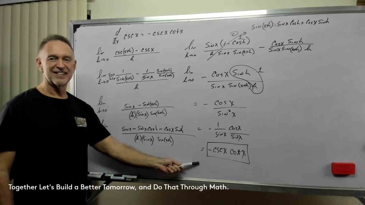 Calculus 1 Derivative of csc(x) using the limit formula. - YouTube