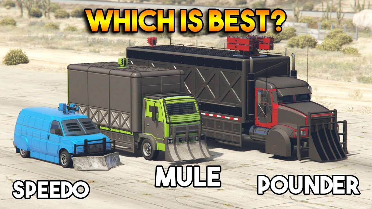 GTA 5 ONLINE : POUNDER CUSTOM VS MULE CUSTOM VS SPEEDO CUSTOM (WHICH IS ...