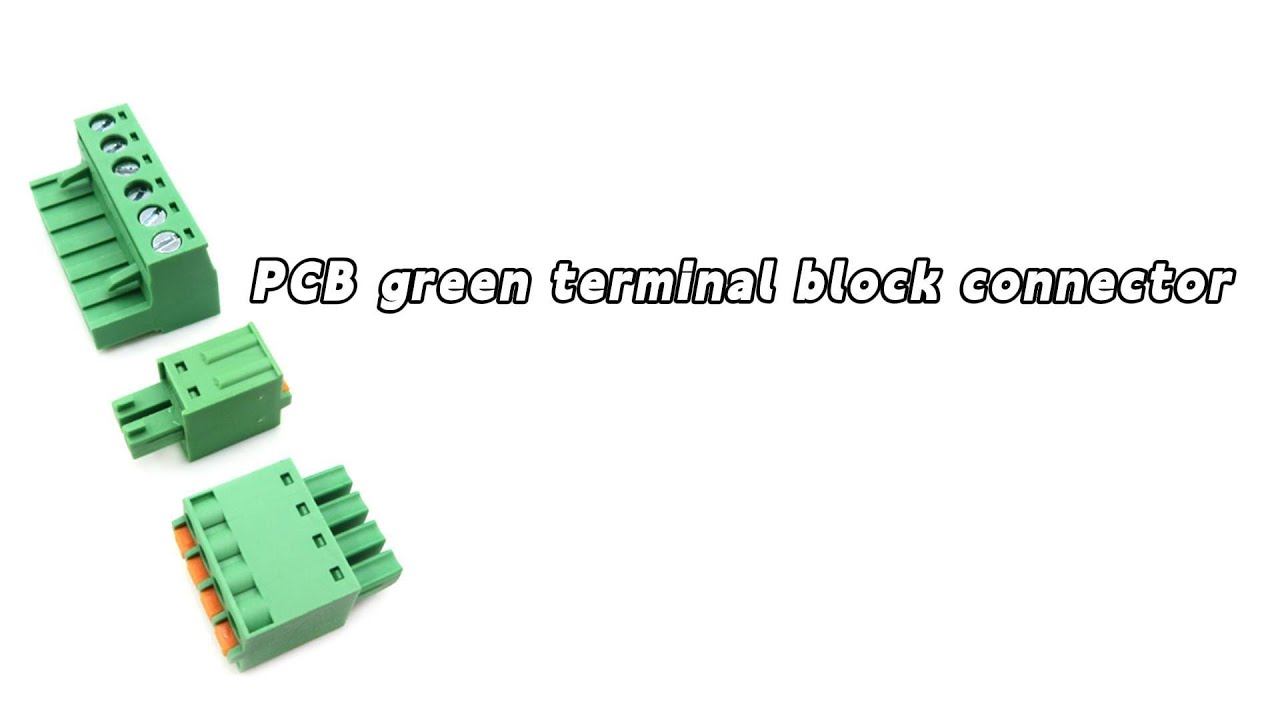 PCB green terminal block connector - YouTube
