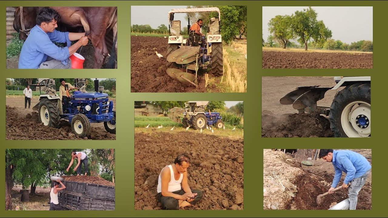 वावर नांगरणी कारण्याची योग्य पद्धत || The process of commence ploughing ...