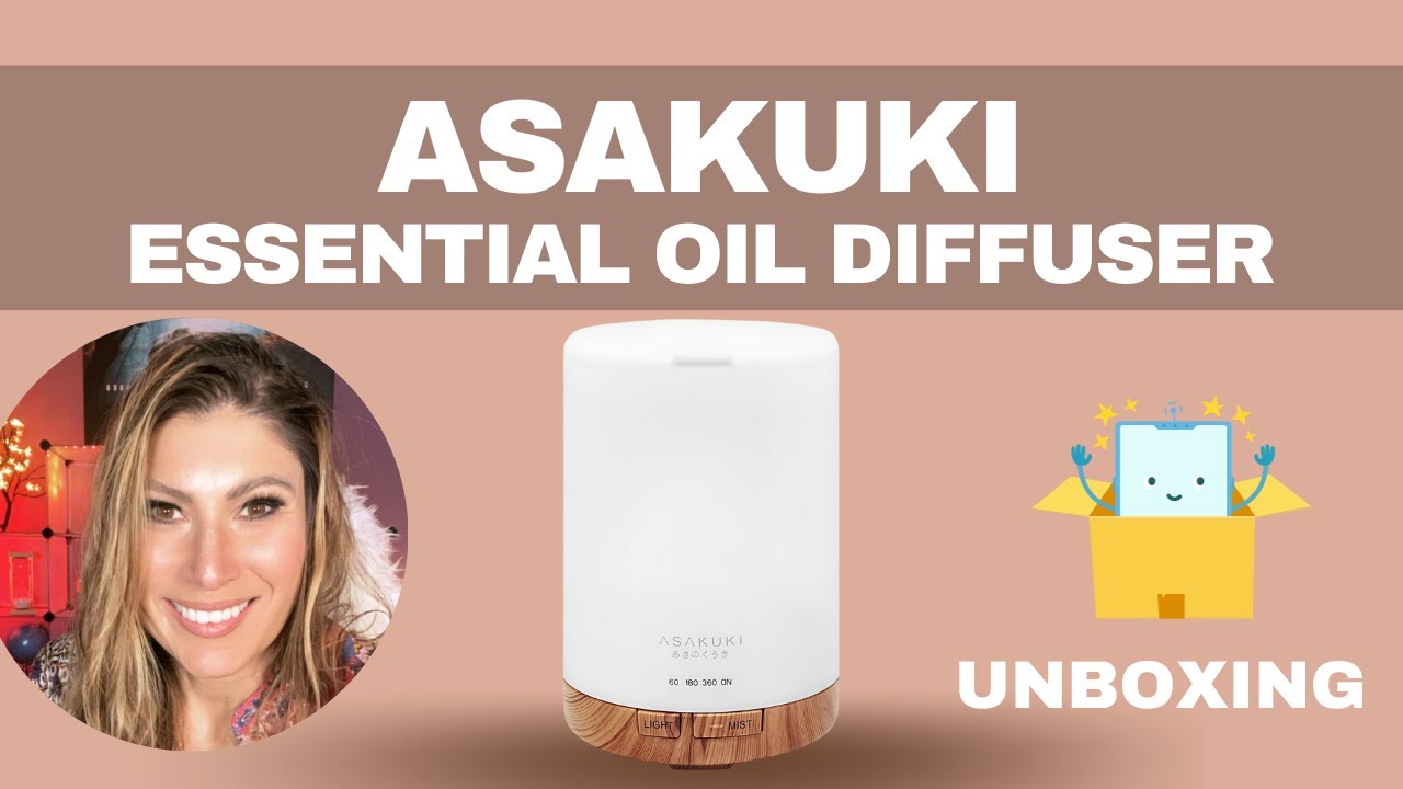 Unboxing of the ASAKUKI 300ML Essential Oil Diffuser, Quiet 5-in-1 ...